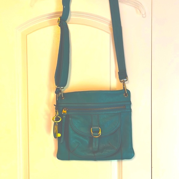 Fossil | Bags | Teal Leather Fossil Crossbody | Poshmark